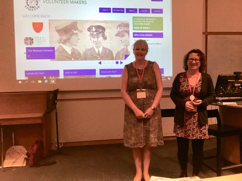 Claire Sully with Pippa Smith at the GEM conference - Volunteer Makers